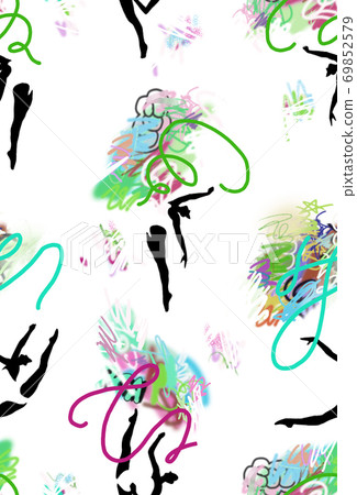 Sports seamless pattern with gymnasts. - Stock Illustration [69852579 ...