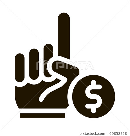 Hand Sign Money Betting And Gambling Icon... - Stock Illustration ...