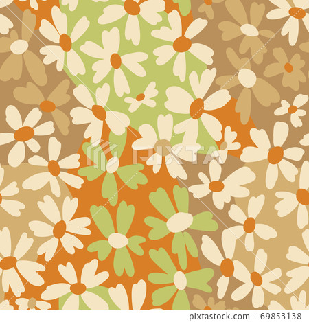 Ditsy daisy seamless pattern - Stock Illustration [69853138] - PIXTA