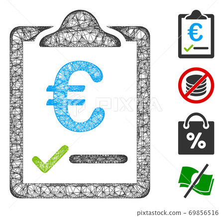 Euro Price Quote Web Vector Mesh Illustration - Stock Illustration ...