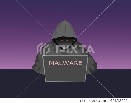 Hackers are sending malware onto other... - Stock Illustration ...