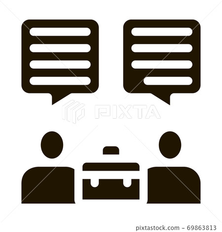 Deal Conversation of Two Businessmen Icon... - Stock Illustration ...