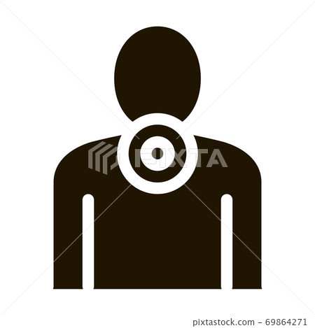 Neck Pain Icon Vector Glyph Illustration - Stock Illustration [69864271 ...