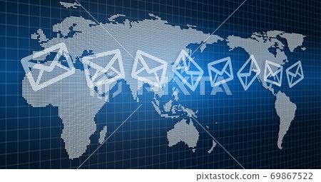 Image of the world connected by email [Email... - Stock Illustration ...