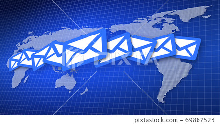 Image of the world connected by email [Email... - Stock Illustration ...