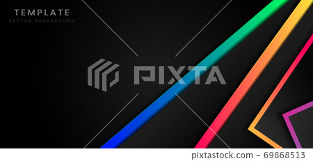 Template geometric overlap with vibrant color... - Stock Illustration ...