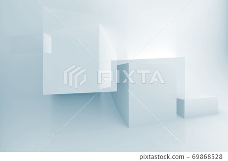 Blue minimal geometric pattern. 3d rendering... - Stock Illustration ...
