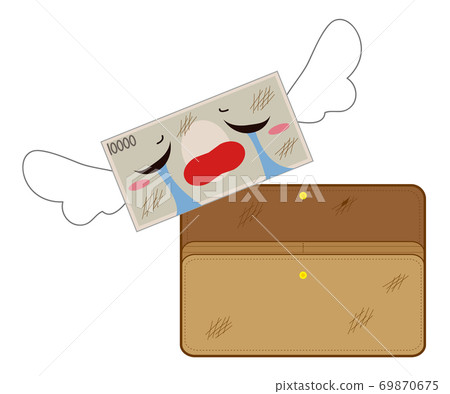 A material for money with a crying face that is... - Stock Illustration ...