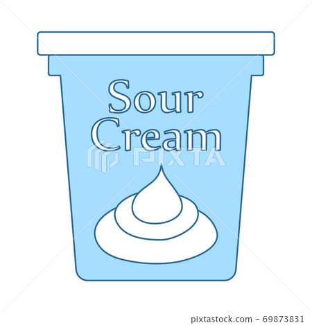 Sour Cream Icon - Stock Illustration [69873831] - PIXTA