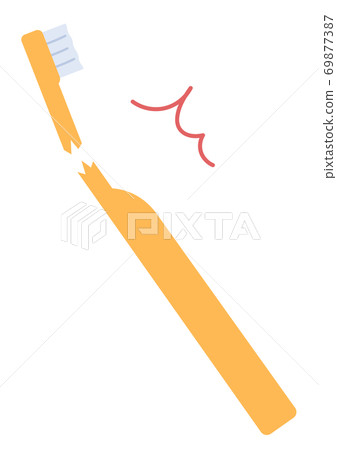 Illustration of a broken child toothbrush - Stock Illustration ...