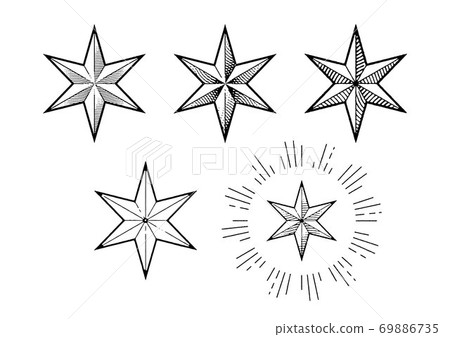Glittering star (hexagon, hexagram, 6-point... - Stock Illustration ...