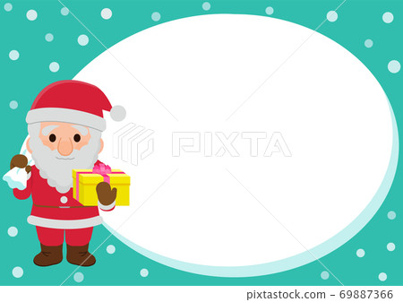Santa Claus bag frame frame design illustration - Stock Illustration ...