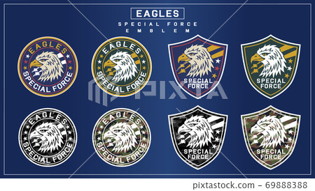 Eagle Special Force Emblem Illustration - Stock Illustration [69888388 ...