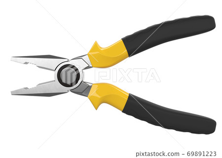 Yellow hand tool pliers for repair and... - Stock Illustration ...