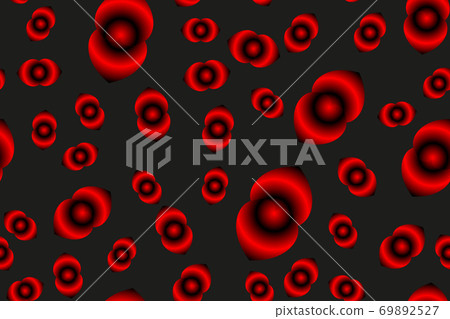 Abstract Red Open Shells Seamless Pattern - Stock Illustration ...