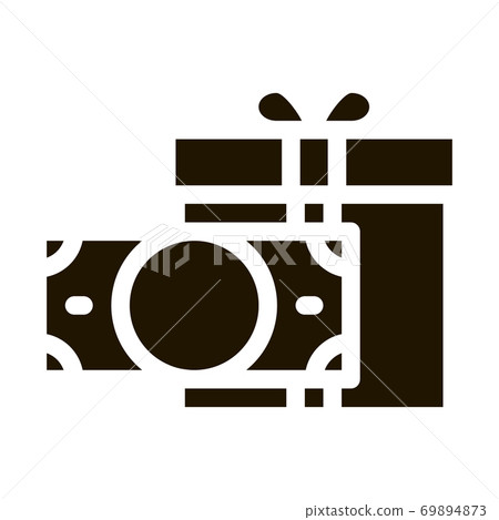 Money Currency Gift Icon Vector Glyph Illustration - Stock Illustration ...