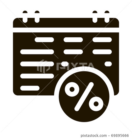 Salary Calendar Schedule Icon Vector Glyph... - Stock Illustration ...