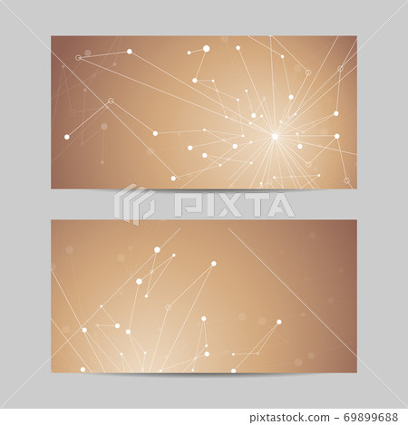 Set of horizontal banners. Geometric pattern... - Stock Illustration ...