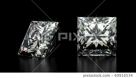 Princess Cut Diamond - Stock Illustration [69918534] - PIXTA