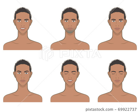 Illustration of a male facial expression - Stock Illustration [69922737 ...