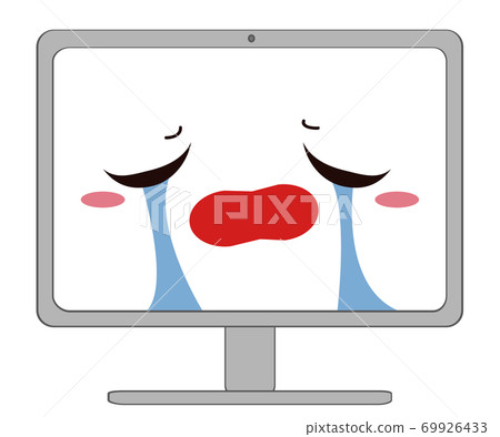 Material of crying computer - Stock Illustration [69926433] - PIXTA