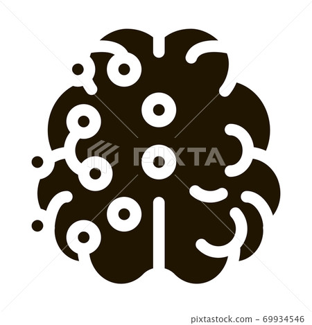 Brain Points Icon Vector Glyph Illustration - Stock Illustration ...