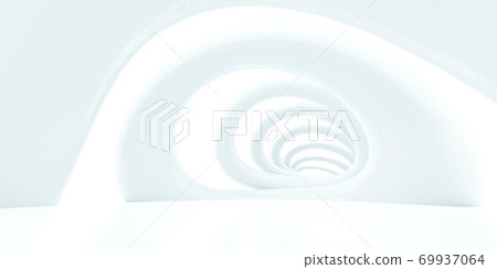 white abstract arch round architecture 3d... - Stock Illustration ...