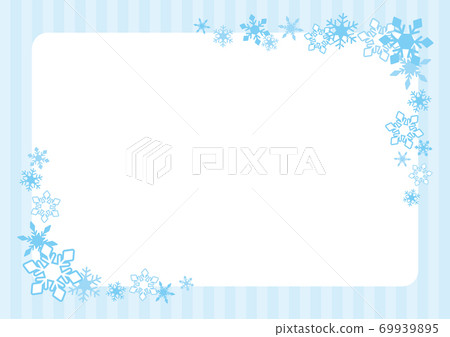 Cute snowflake frame illustration background... - Stock Illustration ...