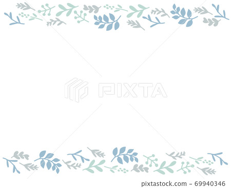 Small leaf frame (letter, top and bottom) - Stock Illustration ...