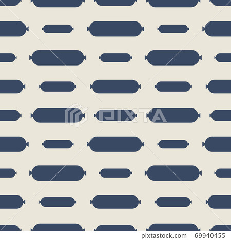 Pattern of dark blue sausages on a beige... - Stock Illustration ...