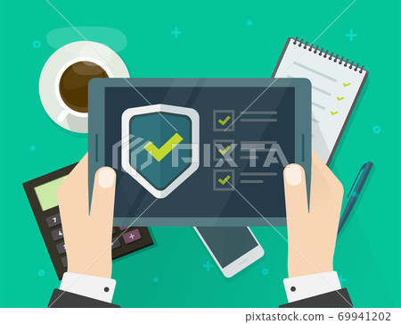Security verification check list digital test... - Stock Illustration ...