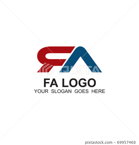 FA letter initial logo design template - Stock Illustration [69957468 ...