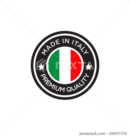 Italian product emblem logo design template - Stock Illustration ...