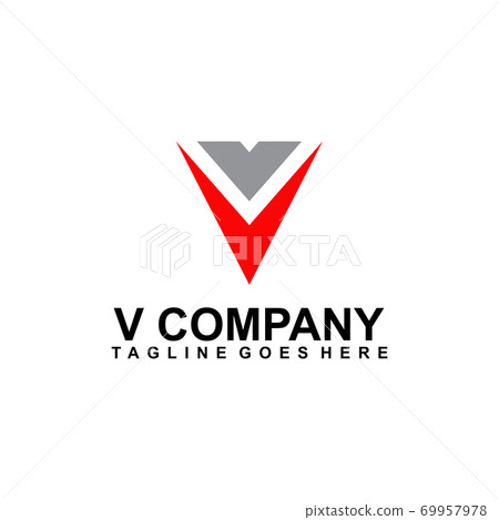 V letter initial logo design template - Stock Illustration [69957978 ...