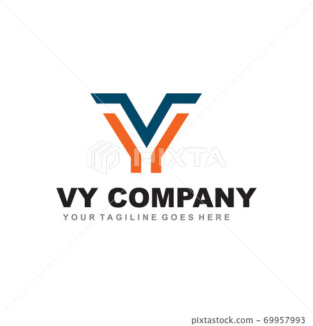 VY letter initial logo design template - Stock Illustration [69957993 ...