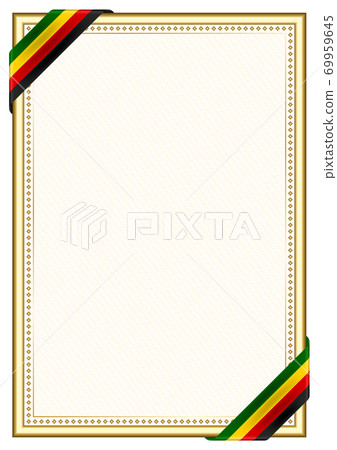 Vertical frame and border with Zimbabwe flag-插圖素材 [69959645] - PIXTA圖庫