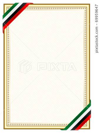 frame and border with United Arab Emirates flag - Stock Illustration ...