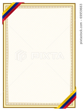 Vertical frame and border with Venezuela flag - Stock Illustration ...