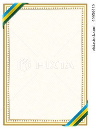 Vertical frame and border with Rwanda flag - Stock Illustration ...