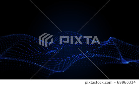 Image of wavy particles - Stock Illustration [69960334] - PIXTA