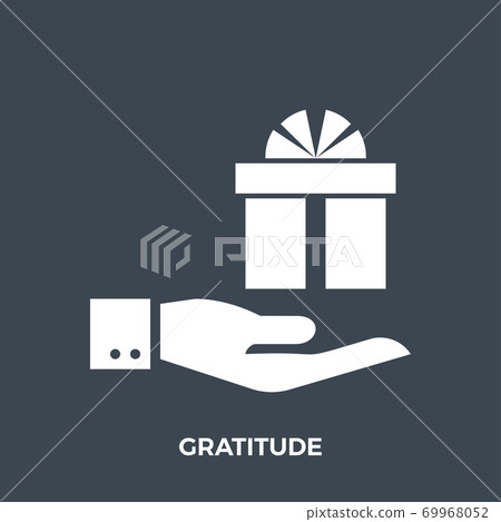 Gratitude Glyph Vector Icon - Stock Illustration [69968052] - PIXTA