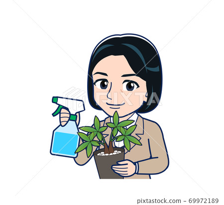 Plant management in the workplace - Stock Illustration [69972189] - PIXTA