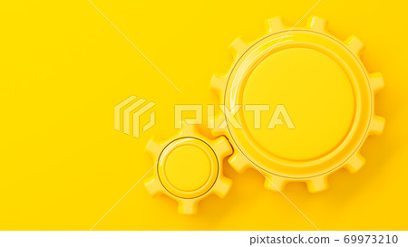 Yellow Gear - Stock Illustration [69973210] - PIXTA