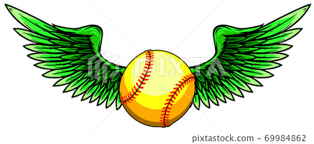 Flying Baseball Vector