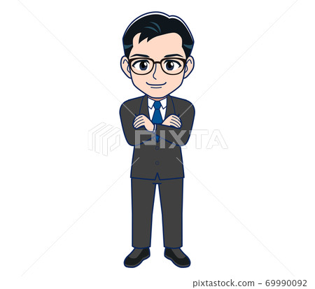 cartoon character, character, folded arms - Stock Illustration ...