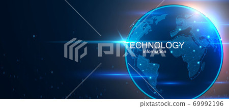 abstract world computer data technology... - Stock Illustration ...