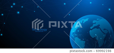 abstract world computer data technology... - Stock Illustration ...