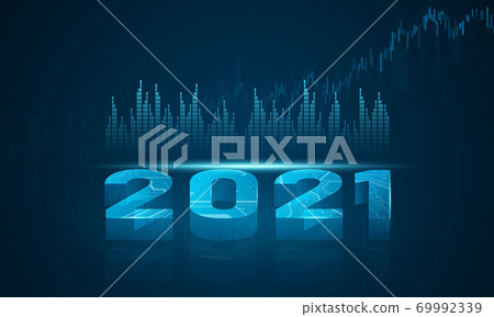 stock market 2021, economic graph with... - Stock Illustration ...