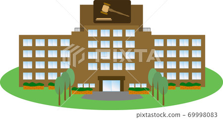 Simple and cute court illustration - Stock Illustration [69998083] - PIXTA