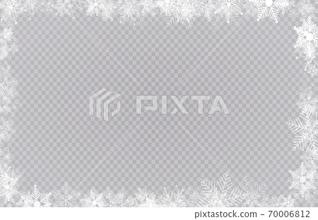 Rectangular winter snow frame border with... - Stock Illustration ...